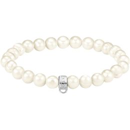 Thomas Sabo Damen Armband "Charm-Perlenarmband", 19, Perlen Silber 925 (Sterlingsilber), bunt, Perlen, Silber 925 (Sterlingsilber), Armbänder, mit