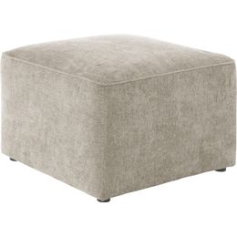 Hocker Home Affaire, B:70cm H:47cm T:70cm, grau, 100% Polyester, Wohnzimmer, Hocker, "Sundstrup", Modulserie, individuelle Zusammenstellung