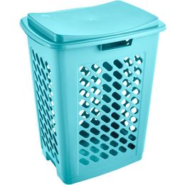 keeeper Wäschebox "piet", 60 l, blau, Wäschesammler, 60 L, mit aufklappbarem Deckel, luftdurchlässig