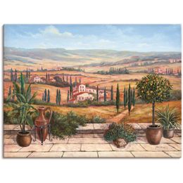 Wandbild Artland, B:80cm H:60cm, braun, Wohnzimmer, Bilder, "Terrasse", als Alubild, Leinwandbild in verschied. Gr&ouml;&szlig;en