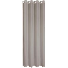 Vorhang GERSTER, B:140cm H:235cm, grau, Wirkware, Polyester, Wohnzimmer, Gardinen, "Ilia", HxB: 235x140, klasischer Uni &Ouml;senschal