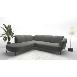 Sit & More Ecksofa SIT & MORE, B:300cm H:87cm T:267cm, braun, 95% Polyester, 5% Polyamid, Wohnzimmer, Sofas, "Zoe", ink.Sitztiefenverstellung, wahlweise mit