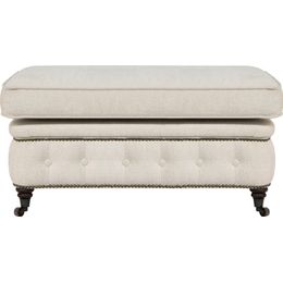 Polsterhocker Home Affaire, B:100cm H:50cm T:70cm, beige, 100% Polyester, Hocker, "Aarburg", passend zur Serie "Aarburg"