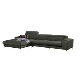 Ecksofa W.Schillig, B:343cm H:70cm T:193cm, gr&uuml;n, Chenille-Flachgewebe R66 (85% Polyester, 15% Nylon), Wohnzimmer, Sofas, "piedroo, Designsofa mit