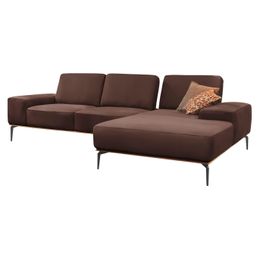 Ecksofa W.Schillig, B:299cm H:88cm T:178cm, braun, Longlife Xtra-Leder Z73: Naturwalkleder der Luxusklasse aus den erlesensten Rohh&auml;uten. Hautst&auml;rke