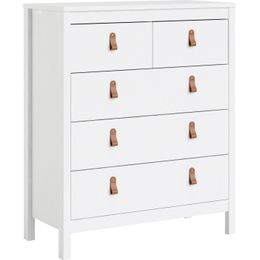 Kommode Home Affaire, B:82,1cm H:98,9cm T:38,4cm, wei&szlig;, Spanplatte, Schlafzimmer, Sideboards, "Madrid, Aufbewahrung, Schubladenschrank, Stauraum",
