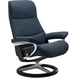 stressless "View" Set, Relaxsessel mit Hocker, mit Signature Base, Gr&ouml;&szlig;e M,Gestell Schwarz