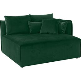 Ottomane OTTO HOME, B:138cm H:86cm T:128cm, grün, 100% Polyester, Sofas, "Nöre", kurzes Lounge-Modul - zum Zusammenstellen, Breite 138 cm, Tiefe 128