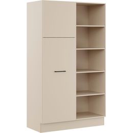 Mehrzweckschrank-Set IMPULS KÜCHEN, B:120cm H:206,2cm T:60cm, grau, Dekorfolie, Holzwerkstoff, Kastenmöbel-Sets, "Warschau", Vielfältige Varianten