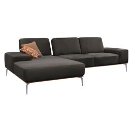 Ecksofa W.Schillig, B:299cm H:88cm T:178cm, grau, Longlife Xtra-Leder Z73: Naturwalkleder der Luxusklasse aus den erlesensten Rohh&auml;uten. Hautst&auml;rke