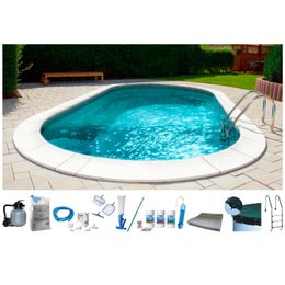 Ovalpool MY POOL BWT, B:360cm H:120cm L:623cm, grau, Schwimmbecken, "PREMIUM mit grauer Innenfolie", H&ouml;he 120 cm, in versch. Gr&ouml;&szlig;en erh&auml;ltlich