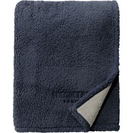 Wohndecke HECHTER PARIS, B:150cm L:200cm, blau, Polyester, Wohndecken, "0238003", Sherpa Wohndecke, Kuscheldecke, superweich, bequem, wohlig warm