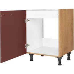 Sp&uuml;lenschrank Nobilia, B:60cm H:87cm T:58,3cm, rot, K&uuml;che, Schr&auml;nke, ""Easytouch", Ausrichtung w&auml;hlbar, vormontiert, in den Breiten", 45 und 60 cm,