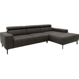 Ecksofa DOMO collection, B:292cm H:79cm T:175cm, braun, Lederlook;100% Polyurethan, Wohnzimmer, Sofas, "Cunelli tolle Sitzn&auml;hte als Designelement,