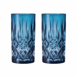 Nachtmann Longdrinkglas "Longdrinkgl&auml;ser Noblesse 395 ml 2er Set", blau, Trinkgef&auml;&szlig;e