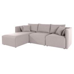Ecksofa OTTO HOME, B:262cm H:74cm T:172cm, grau, Samtoptik (100% Polyester);Struktur (100% Polypropylene);Webstoff (100% Polyester);Struktur fein