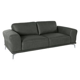 2,5-Sitzer W.Schillig, B:212cm H:78cm T:94cm, grau, Sofas, "montanaa", mit Metallf&uuml;&szlig;en in Silber matt, Breite 212 cm