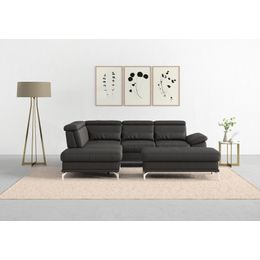 Sit & More Ecksofa SIT & MORE, B:274cm H:87cm T:230cm, braun, Wohnzimmer, Sofas, "Cabrio L-Form, B: 274 cm, mit Sitztiefen-, Arm- & Kopfteilverstellung", 3