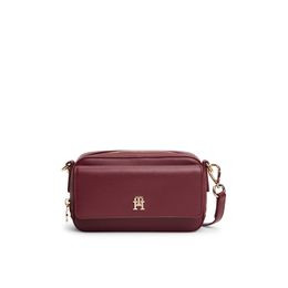 Tommy Hilfiger Damen Mini Bag "TH ICON CAMERA BAG", rot, Lederimitat, Taschen, Damen Umhängetasche, Schultertasche mit TH-Logoemblem