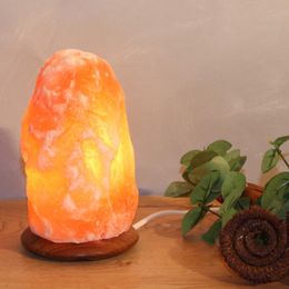 Salzkristall-Tischlampe "Rock", &Oslash; 12cm H: 18cm, 1 Stk., orange, Himalaya Salt Dreams, Leuchten, Handgefertigt - jeder Stein ein Unikat, H: ca.18 cm,