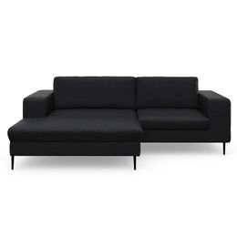 Ecksofa DOMO collection, B:244cm H:83cm T:173cm, grau, 100% Polyester, Wohnzimmer, Sofas, "Modica kompakt und elegant, Breite 244, L-Form", moderne