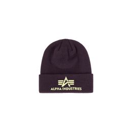 Herren Skim&uuml;tze "3D Beanie", lila, Alpha Industries, Obermaterial: 100% Polyacryl, M&uuml;tzen