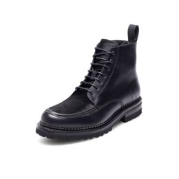 Henry Stevens Herren Schn&uuml;rboots "Harry NB Businesschuh", Gr. 42,5, schwarz, Kalbsleder, Schuhe, Herren Schn&uuml;rboots Leder handgefertigt, Lederboots