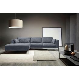 Ecksofa Trendmanufaktur, B:280cm H:80cm T:168cm, blau, 100% Polyester, Wohnzimmer, Sofas, "Luzi, wahlweise mit Schlaffunktion & Bettkasten. OTTOs