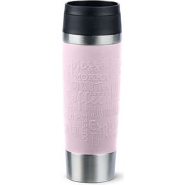 Emsa Thermobecher "Travel Mug Classic, mit 360-Trinköffnung, auslaufsicher, rutschfest", Ø 8cm x 24,2cm, 500ml, pink, Trinkgefäße, 4h heiß, 8h kalt -