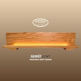Weigla LED Dekolicht "Dekosockel aus lackiertem Eschenholz, BxHxT: 60x14,4x7 cm", H: 14,4cm, braun, Leuchten, Deko aus dem Erzgebirge f&uuml;r Weihnachten