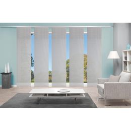 Schiebegardine Vision S, B:60cm H:260cm, grau, Polyester, Wohnzimmer, Gardinen, "5ER SET ROM", HxB: 260x60, Schiebevorhang 5er Set Uni
