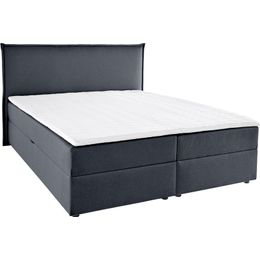 Boxbett s.Oliver "Alissia", denim, blau, B:178cm L:206cm, Komplettbetten, Boxbett mit Bettkasten, inkl. Topper