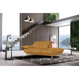 Egoitaliano Ottomane "Anais, erstklassiges Designsofa, Breite 179 cm, Fußfarbe chrom", B/H/T: 179cm x 74cm x 106cm, Luxus-Microfaser Lederoptik,