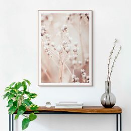 Poster Reinders, B:50cm H:70cm T:1,6cm, beige, MDF, Wohnzimmer, Bilder, "Getrockneter Zweig"