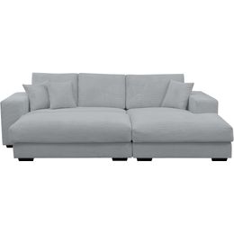Polstergarnitur WERK2, B:286cm H:84cm T:184cm, grau, 90% Polyester, 10% Nylon, Sitzmöbel-Sets, "Eden L-Form + Hocker. Mega Couch Breite 286cm, Cord",