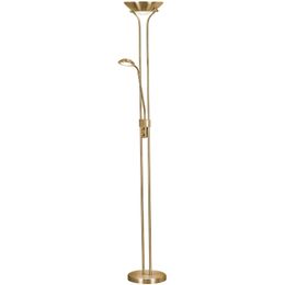 Searchlight Stehlampe "Mother & Child Floor Lamp", satin, messing, 1, &Oslash; 25,4cm H: 180cm, 1 Stk., Leuchten, Stehlampe