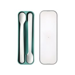 Mepal Kinderbesteck "F&uuml;tterl&ouml;ffel Mio 2er Set"deep turquoise, Essbesteck-Sets