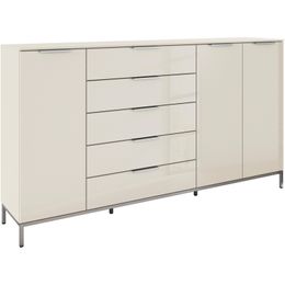 Kombikommode Rauch, B:200cm H:111cm T:42cm, beige, Holzwerkstoff, Schlafzimmer, Sideboards, "Kommode T&uuml;rkommode Sideboard Kombikommode FLIPP mit