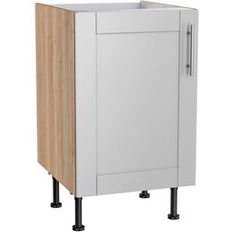 Sp&uuml;lenschrank KOCHSTATION, B:50cm H:87cm T:58,4cm, grau, K&uuml;che, Schr&auml;nke, "KS-Ahus", Breite 50 cm