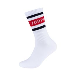 JOOP! JOOP Damen Socken "Socken 2er Pack", Gr. 39, wei&szlig;, 70% Baumwolle, 18% Polyester, 10% Polyamid, 2% Elasthan, gestreift, Socken