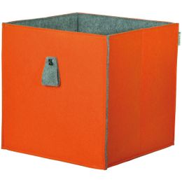 Aufbewahrungsbox Phoenix, B:34cm H:34cm T:34cm, orange, Filz, Kinderzimmer, Aufbewahrungsboxen, "Atlanta", B/H/T: 34 x 34 x 34 cm