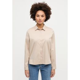 Eterna Damen Hemdbluse "LOOSE FIT", beige, Gr. 34, 75% cotton, 5% Elasthan, 20% Polyamid, Blusen