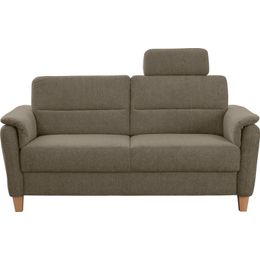 2,5-Sitzer Home Affaire, B:179cm H:89cm T:89cm, grün, 100% Polyester;Struktur (100% Polyester);Luxus-Microfaser in Lederoptik (100% Polyester),
