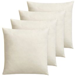 Federkissen Otto Keller, B:40cm L:40cm, beige, Bezug: 100% Baumwolle. F&uuml;llung: 100% Federn, Kopfkissen, "Annabelle 4-Tlg. Kissen-Set, Deko- oder