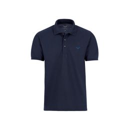 TRIGEMA Herren Poloshirt "TRIGEMA Poloshirt in Piqué-Qualität", blau, Basic, Gr. S, 100% Baumwolle, Shirts