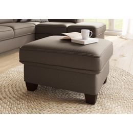 Hocker Home Affaire, B:75cm H:47cm T:65cm, braun, Luxus-Microfaser (100% Polyester);Struktur fein (100% Polyester);Luxus-Microfaser weich (90%