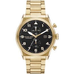 Chronograph Michael Kors "PANORAMA", gelbgoldfarben, Armbanduhren, Herren, Chronograph, Quarzuhr, Armbanduhr, Herrenuhr, Edelstahlarmband, analog, Tag