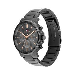 Tommy Hilfiger Herren Multifunktionsuhr "TYSON"grau, Armbanduhren, Quarzuhr, Armbanduhr, Herrenuhr, Edelstahlarmband, analog, Tag
