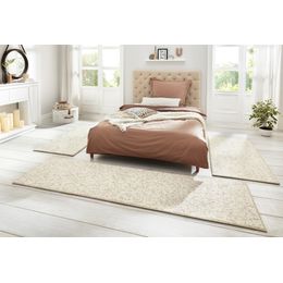 Bettumrandung Hanse Home, H:12mm, beige, Obermaterial: 100% Polypropylen, Schlafzimmer, Bettumrandungen, "Wolly 2", Bettvorleger, 3-teiliger L&auml;ufer