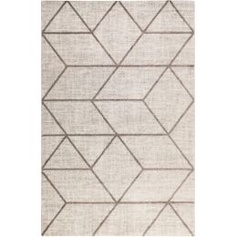 Teppich Wecon Home, B:133cm H:10mm L:200cm, beige, Kunstfaser, Wohnzimmer, Teppiche, "Bossa Lounge", 3D-Design, Kurzflor, Wohnzimmer